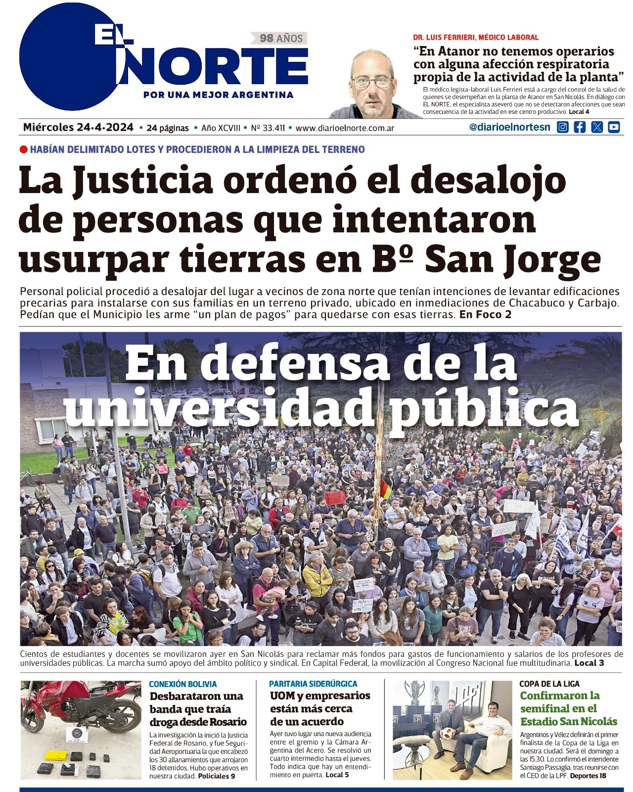 Diario EL NORTE - edición digital - miércoles 24 de abril 2024 | Diario ...
