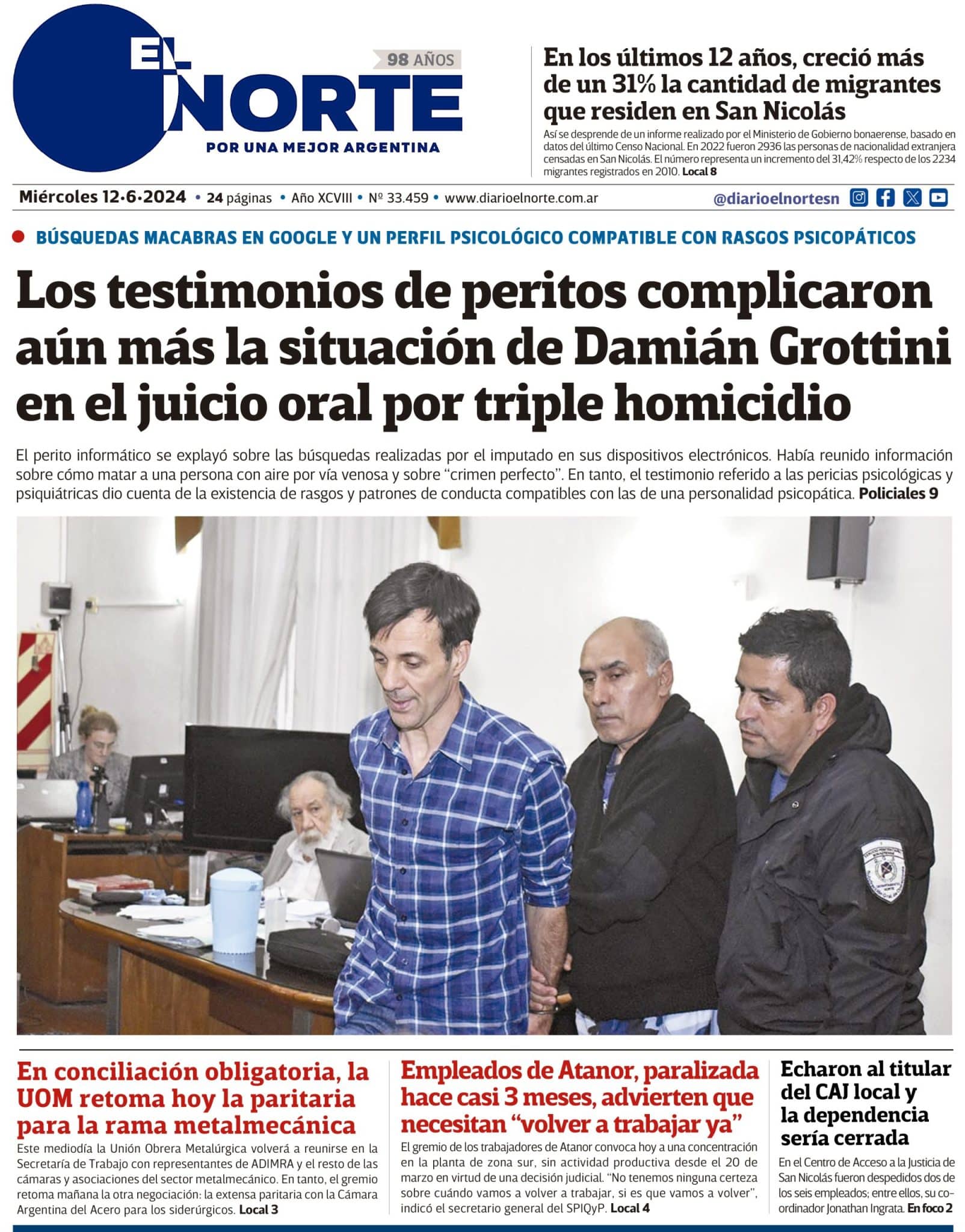 Diario EL NORTE - edición digital – miércoles 12 de junio 2024 | Diario ...