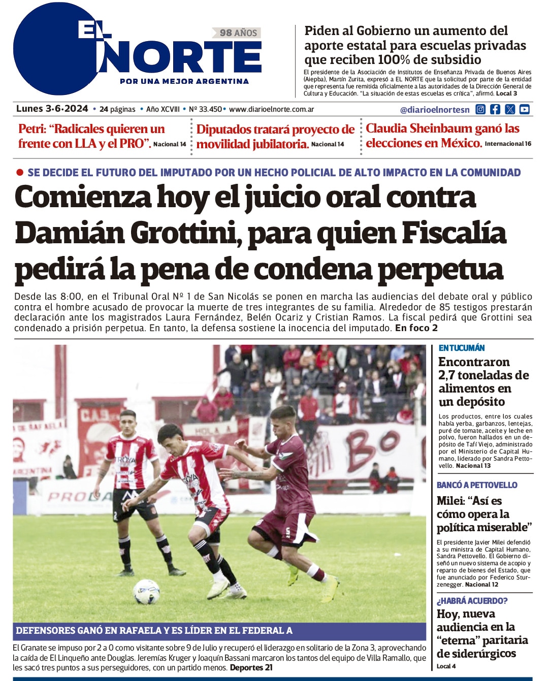 Diario EL NORTE - edición digital – lunes 3 de junio 2024 | Diario El ...