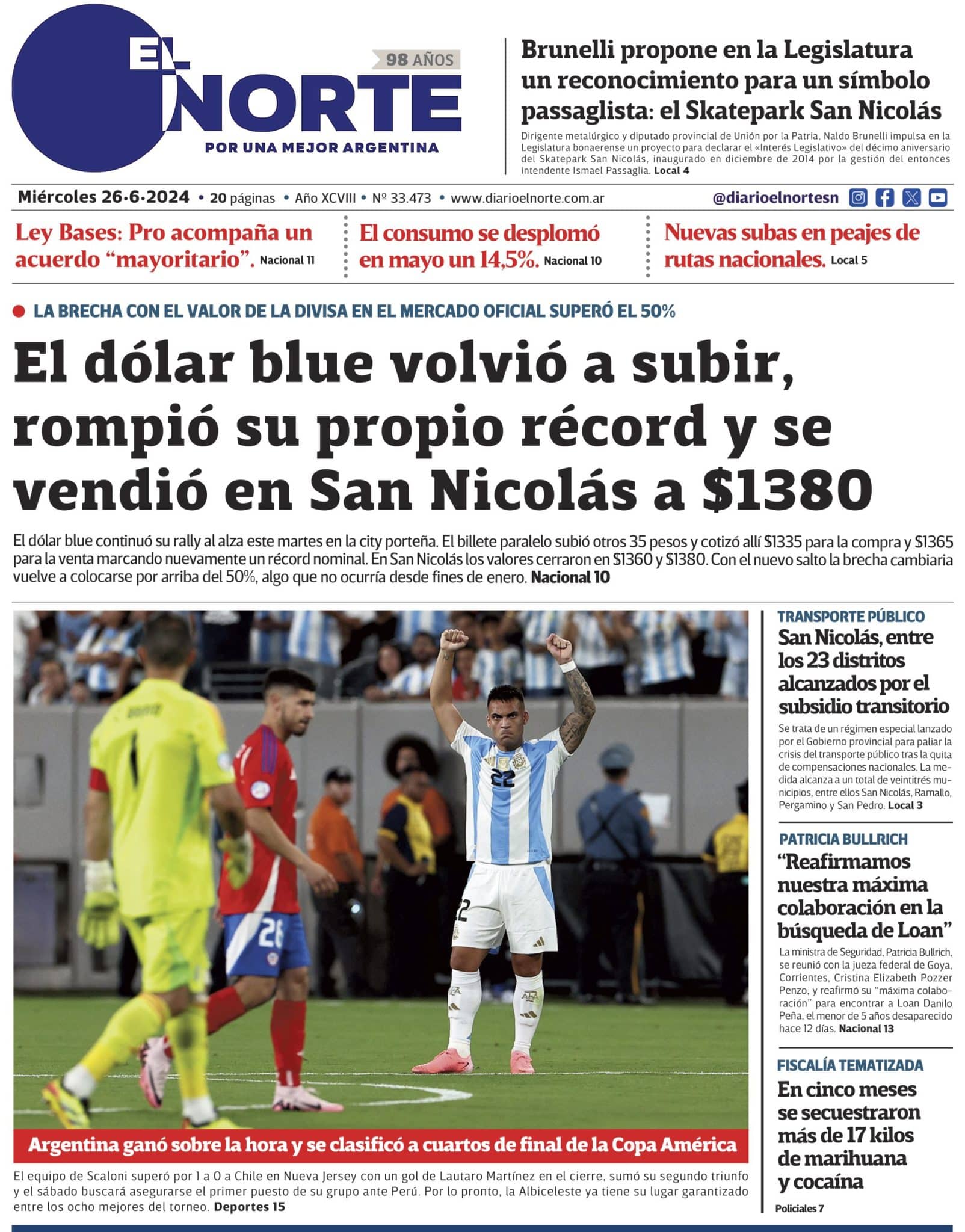 Diario EL NORTE - edición digital miércoles 26 de junio 2024 | Diario ...