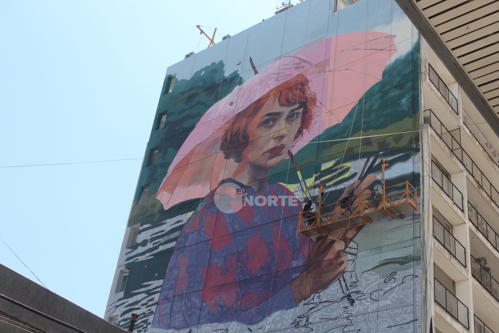 Avanza el mural de Martín Ron sobre la galería Albor | Diario El Norte ...