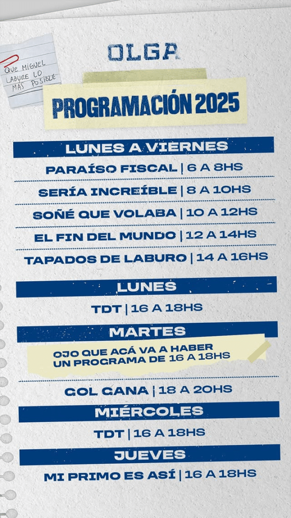 Toda la programación de OLGA para este 2025 | Diario El Norte - San Nicolás